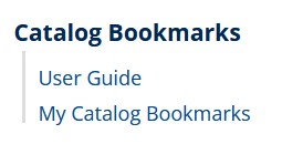 My Catalog Bookmarks User Guide - Augusta University - Modern Campus Catalog™